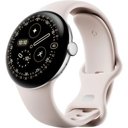 Google Smartwatch "Pixel Watch 4", 45,mit eSIMsilber, silber, porcelain, Smartwatches