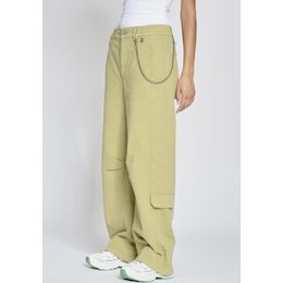 Gang Damen Cargohose "94TESSA", gr&uuml;n, Gr. 29, unifarben, Web, Obermaterial: 98% Baumwolle, 2% Elasthan, Hosen