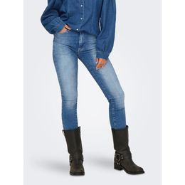 Only Damen Skinny-fit-Jeans "ONLFOREVER ICON HW SK LAK DNM GEN474NOOS", blau, Gr. 28, unifarben, Denim/Jeans, Obermaterial: 97% Baumwolle, 3%