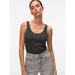 V&eacute;ro Moda VERO MODA Damen Longtop "VMMAXI", grau, Basic, Gr. S, meliert, Jersey, Obermaterial: 67% Polyester, 29% Baumwolle, 4% Elasthan, Tops