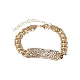 Urban Classics Damen Bettelarmband "Urban Classics Unisex XOXO Bracelet", L/XL, Eisengold, Eisen, Armb&auml;nder