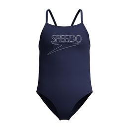 Speedo Kinder Badeanzug, 152 (146), N-Grnvy, blu, Obermaterial: 100% Polyester, Badeanz&uuml;ge