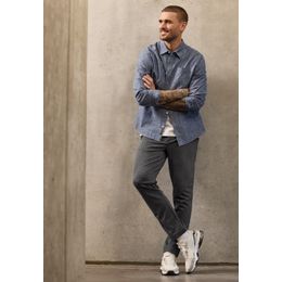 Street One MEN Herren Stoffhoseindustrial grau, Gr. 34, unifarben, Stoff, 74% Polyester, 21% Viskose, 5% Elasthan, Hosen, Middle Waist