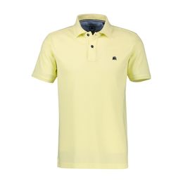 Lerros Herren Poloshirtlemon water, Gr. L, unifarben, Single Jersey, Obermaterial: 60% Baumwolle, 40% Polyester, Shirts, mit Logo-Stickerei, kurzarm