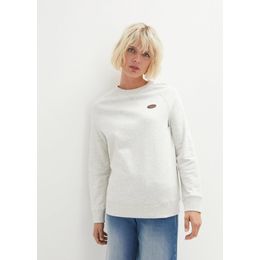 bonprix Damen Sweatshirt, blau, Gr. 32, meliert, Sweatware, Obermaterial: 60% Baumwolle, 40% Polyester, Sweatshirts, bequeme Passform, h&uuml;ftbedeckende