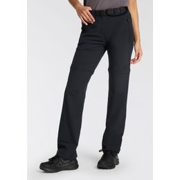 CMP Damen Zip-off-Hose "WOMAN ZIP OFF PANT", grau, Gr. 50, unifarben, Web, Obermaterial: 89% Polyester, 11% Elasthan, Hosen, mit