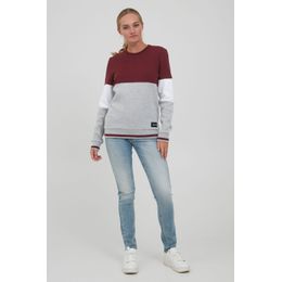oxmo Damen Rundhalspullover "Sweatpullover OXOmaya", rot, Gr. S, Obermaterial: 80% Polyester PES. 20% Baumwolle CO., Pullover