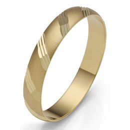 Firetti Damen Trauring "Schmuck Geschenk Gold 375 Hochzeit Ehering "LIEBE"", 66, ohne Brillant, Gelbgold 375, 4mm, gold, Gelbgold 375, Fingerringe,