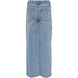 KIDS Only M&auml;dchen Bequeme Jeans "KOGCOMET WIDE DNM LB", blau, Gr. 134, unifarben, Denim/Jeans, Obermaterial: 80% Baumwolle, 20% Polyester, Jeans