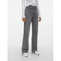 V&eacute;ro Moda VERO MODA Damen High-waist-Jeans "VMTESSA HR WIDE JEANS RA206 GA NOOS", blau, Gr. 33, unifarben, Denim/Jeans, Obermaterial: 99% Baumwolle, 1%