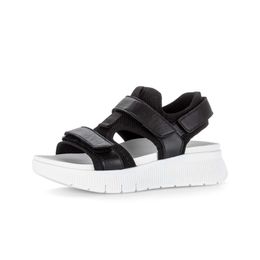 Gabor Damen Plateausandaletten "Plateau Sandale", Gr. 38, schwarz-wei&szlig;, Schuhe