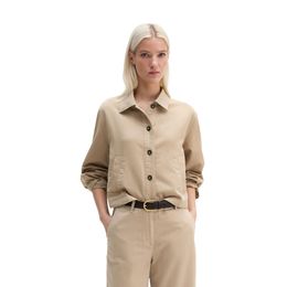 Marc O'Polo MARC O'POLO Damen Kurzjacke "aus Organic Cotton-Lyocell-Leinen-Mix"earthy taupe, Gr. 42, unifarben, Obermaterial: 54% Baumwolle, 23% Lyocell, 23%
