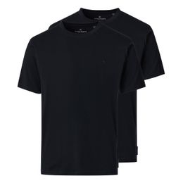 Casamoda Herren T-Shirt "Casamoda T-Shirt Doppelpack uni", schwarz, Gr. M, 100% Baumwolle, Shirts