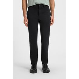 BOSS Orange Herren Chinohose "Tapered-fit", schwarz, Gr. 30, unifarben, Web, Obermaterial: 97% Baumwolle, 3% Elasthan, Hosen, Aus komfortabler