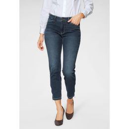 MAC Damen 7/8-Jeans "Dream Chic", blau, Gr. 42, Abriebeffekte, Denim/Jeans, Obermaterial: 88% Baumwolle, 9% Polyester, 3% Elasthan, Jeans, verk&uuml;rzte