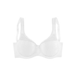 Damen Minimizer-BH, NUANCE BY LASCANA, Gr. 105, wei&szlig;, Spitze, Obermaterial: 79% Polyamid, 15% Polyester, 6% Elasthan, BHs, mit unterlegter