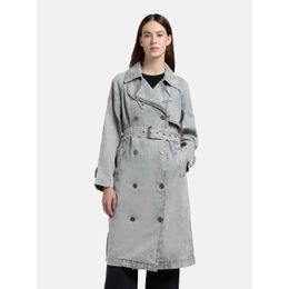 Khujo Damen Trenchcoat "Enza"grau, Gr. XL, Denim/Jeans, Obermaterial: 100% Baumwolle, M&auml;ntel, Damen &Uuml;bergangsmantel in Jeans-Optik