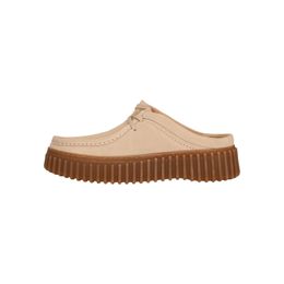 Clarks Damen Slipper "Torhill Mule", Gr. 37, beige, Leder, Schuhe, mit Contour Cushion-Fu&szlig;bett