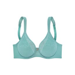 Damen Minimizer-BH, NUANCE BY LASCANA, Gr. 80, blau, Microtouch, Obermaterial: 85% Polyamid, 15% Elasthan, BHs, mit B&uuml;gel und leicht wattierten