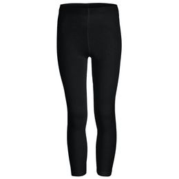 happy girls M&auml;dchen Leggings, schwarz, Gr. 128, unifarben, Jersey, Obermaterial: 95% Baumwolle, 5% Elasthan, Hosen, in Basic-Form