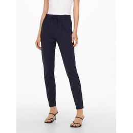 Only Damen Jogger Pants "ONLPOPTRASH &ndash; Joggerhose mit Tunnelzugbund und Stretch", blau, Gr. L, unifarben, Milano Rib, Obermaterial: 63% Viskose