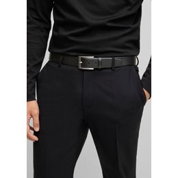 BOSS Herren Lederg&uuml;rtel, schwarz, Gr. 100, unifarben, Leder, G&uuml;rtel, aus Nappaleder mit BOSS Logo-Dornschliesse