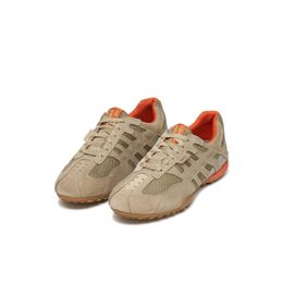 Geox Herren Schn&uuml;rschuh "U SNAKE ORIGINAL", Gr. 44, beige, Leder, Textil, Schuhe, Schn&uuml;rschuh, Freizeitschuh, Trekking Sneaker mit Lederinnensohle