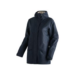 Maier Sports Damen Outdoorjacke "Brocken Long W", blau, Gr. 42, 100% Polyester, Jacken, Damen Jacke wasserdicht, Funktionsjacke 2 Taschen au&szlig;en +