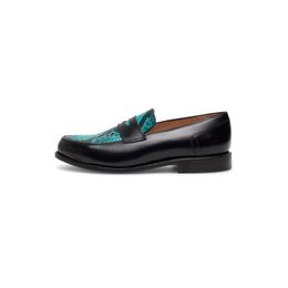 Henry Stevens Herren Loafer "Haywood PL", Gr. 44,5, schwarz, Boxcalf, Schuhe