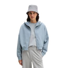 Marc O'Polo MARC O'POLO Damen Sweatjacke "mit recycelter Baumwolle", blau, Gr. L, unifarben, Obermaterial: 100% Baumwolle, Sweatjacken