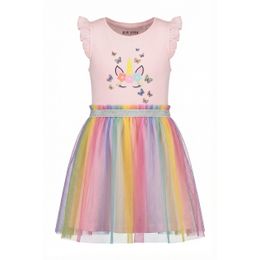 Blue Seven M&auml;dchen Jerseykleid "M&auml;dchen T&uuml;llkleid"4060, rosa, Gr. 122, 95% Baumwolle, 5% Elasthan, Kleider