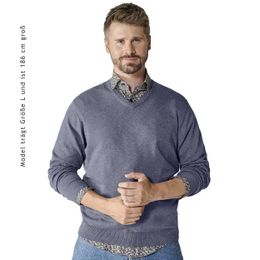 Casamoda Herren Strickpullover "Casamoda Pullover uni", blau, Gr. 6XL, 100% Baumwolle, Pullover