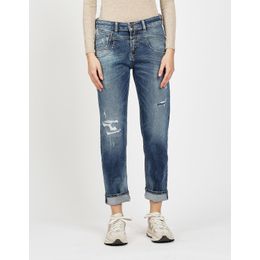Gang Damen Loose-fit-Jeans "Gang Jeans Loose Fit 94BO CROPPED"denim blau, Gr. 29, Denim/Jeans, 90% Baumwolle, 2% Elasthan, 8% Polyester, Jeans