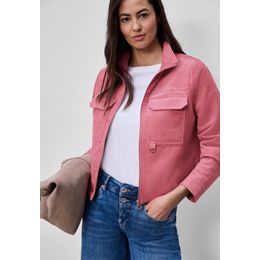 Street One Damen Cordjackedesert berry, Gr. 44, unifarben, Web, 98% Baumwolle, 2% Elasthan, Jacken, in Cord-Optik