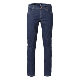 MEYER Herren 5-Pocket-Jeans "Jeans", blau, Gr. 42, unifarben, 63% Baumwolle, 34% Polyester, 3% Elasthan, Jeans, M5 Slim aus Bio-Baumwolle