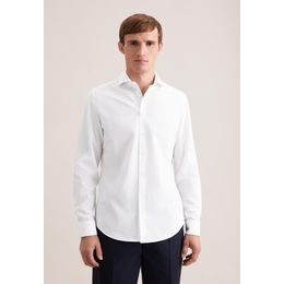 Seidensticker Herren Businesshemd, wei&szlig;, Gr. 38, unifarben, 100% Baumwolle, Hemden, Slim 1/1 Kentkragen Uni