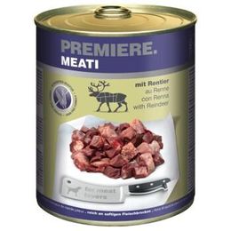 Premiere Meati Nassfutter Hund, Adult, Rentier 24x800 g