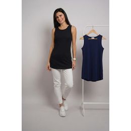 Seidel Moden Damen Longtop "Otto exclusiv", bunt, Gr. 54, unifarben, Single Jersey, Obermaterial: 94% Viskose, 6% Elasthan, Tops, 2er Pack, unifarben
