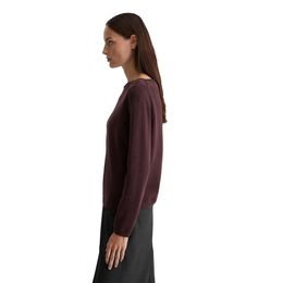 Marc O'Polo MARC O'POLO Damen Strickpullover "aus softem Baumwolle-Schurwolle-Mix", braun, Gr. XXS, unifarben, Obermaterial: 45% Baumwolle, 27% Polyester, 25%
