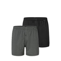 Weiter Boxer Schiesser "Boxershorts Multipacks", Herren, Gr. 4, 911, sortiert 5, Single Jersey, Obermaterial: 100% Baumwolle, gemustert, unifarben, weit, Unterhosen, ideal als Geschenk, mit Eingriff