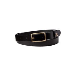 Calvin Klein Damen Lederg&uuml;rtel "SQUARE BUCKLE CK LOOP 25MM", schwarz, Gr. 100, unifarben, Rindsleder, G&uuml;rtel, Gr&ouml;&szlig;enverstellbar