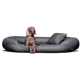 tierlando Orthop&auml;disches Hundebett LENNART VISCO PLUS Kunstleder schwarz/ graphit 1,4 m, 30 cm, 1,05 m