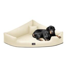 tierlando TRIVIA - Orthop&auml;disches Eckhundebett creme 80 cm, 25 cm, 80 cm