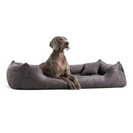 tierlando MORITZ VIP Hundebett Hundesofa schwarz/ graphit 1,3 m, 25 cm, 1 m