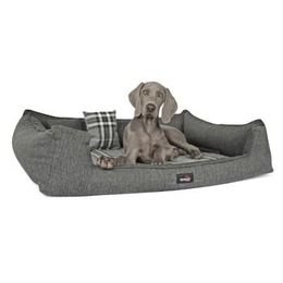 tierlando SCOTCH VISCO - Orthop&auml;disches Hundebett mit 2-in-1-Bezug schwarz/ graphit 1,1 m, 22 cm, 90 cm