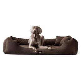 tierlando MORITZ VIP Hundebett Hundesofa braun 1,3 m, 25 cm, 1 m
