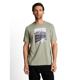 T-Shirt Tom Tailor, Jungen, Gr. XXL, grauish shadow olive, Single Jersey, Obermaterial: 100% Baumwolle, bedruckt, regular fit normal, Rundhals, Shirts T-Shirt, mit Foto Print