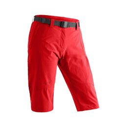 Maier Sports Damen Caprihose "Kluane", rot, Gr. 46, 90% Polyamid, 10% Elasthan, Hosen, Damen Shorts, kurze Wanderhose, Outdoorhose mit 2 Taschen,