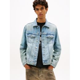 Tommy Jeans Herren Jeansjacke "RYAN REGULAR TRUCKER"denim light, Gr. S, unifarben, Denim/Jeans, Obermaterial: 100% Baumwolle, Jacken, Regular fit mit