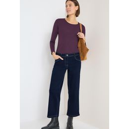 Cecil Damen Loose-fit-Jeansrinsed wash, Gr. 36, unifarben, Jeans, 81% Baumwolle, 17% Polyester, 2% Elasthan, Jeans, 5-Pocket-Style